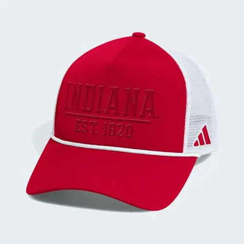 Adidas White Indiana Hoosiers Foam Front Trucker Adjustable Hat