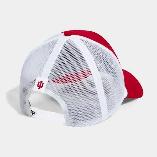Adidas White Indiana Hoosiers Foam Front Trucker Adjustable Hat