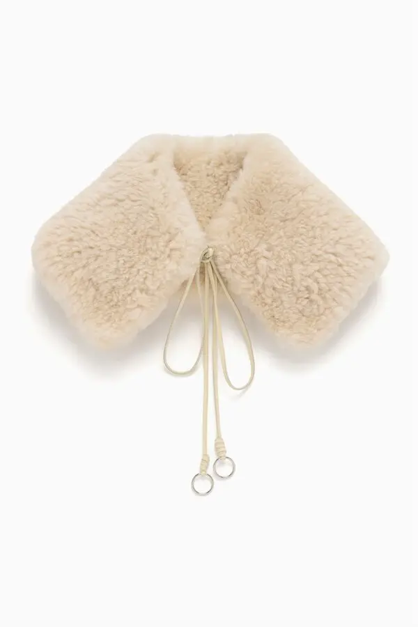 Ulla Johnson Shearling Collar - Pearl