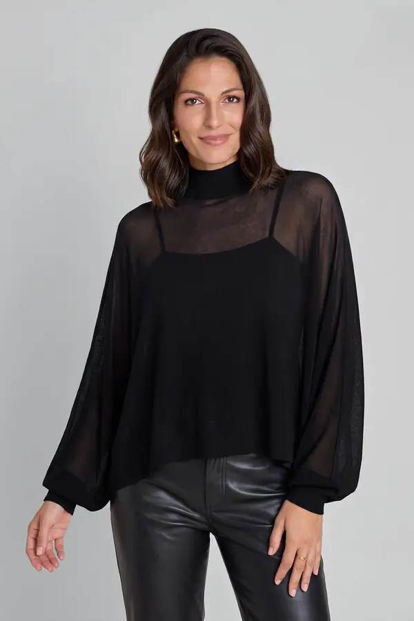 THE NOLI SHOP Donna Two Piece Sweater - Black