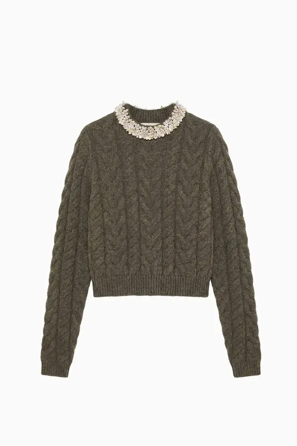 Ulla Johnson Marlie Knit Pullover With Embellishment