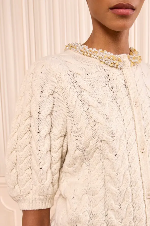 Ulla Johnson Olivia Knit Cardigan With Embellishment