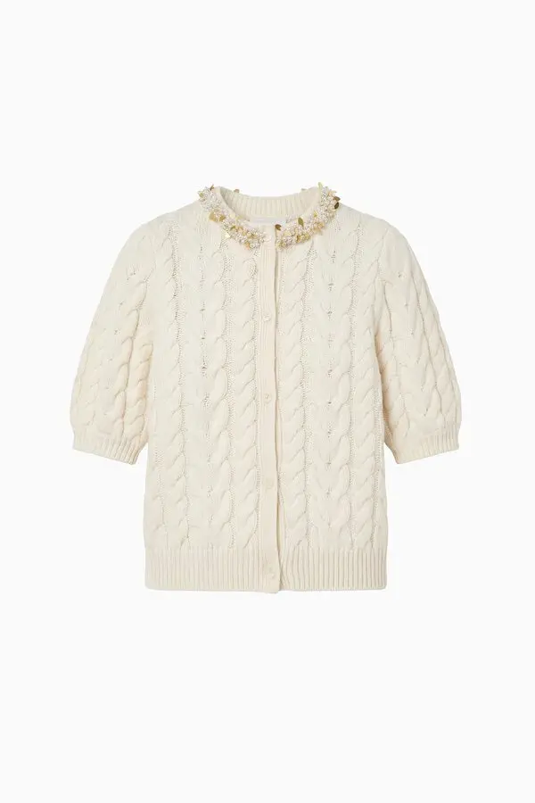 Ulla Johnson Olivia Knit Cardigan With Embellishment