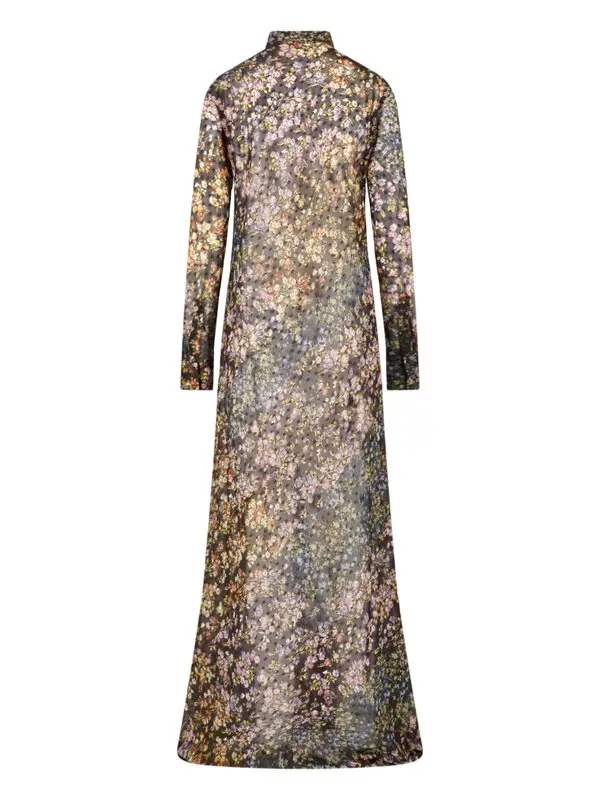 Dries Van Noten Long Jacquard Shirt Dress