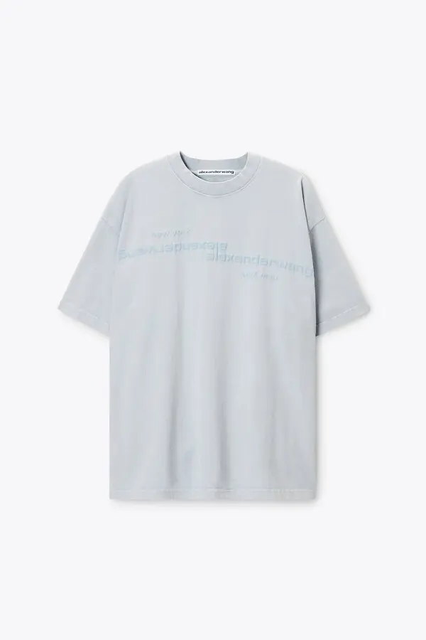 Alexander Wang Mirrored Logo Tee - Washed Sky