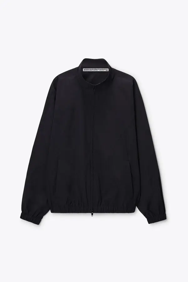 Alexander Wang Perforated Logo Track Jacket - Black