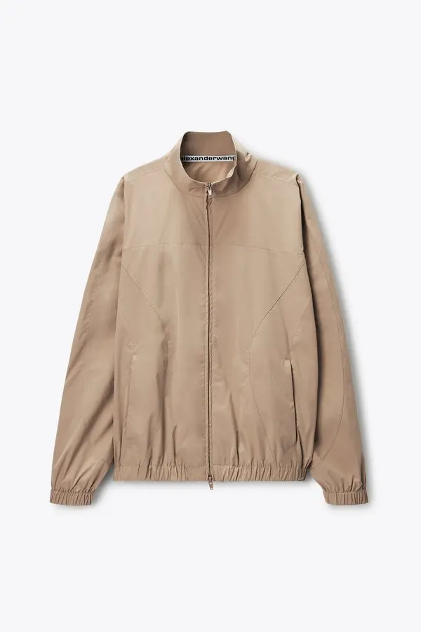Alexander Wang Perforated Logo Track Jacket - Dune