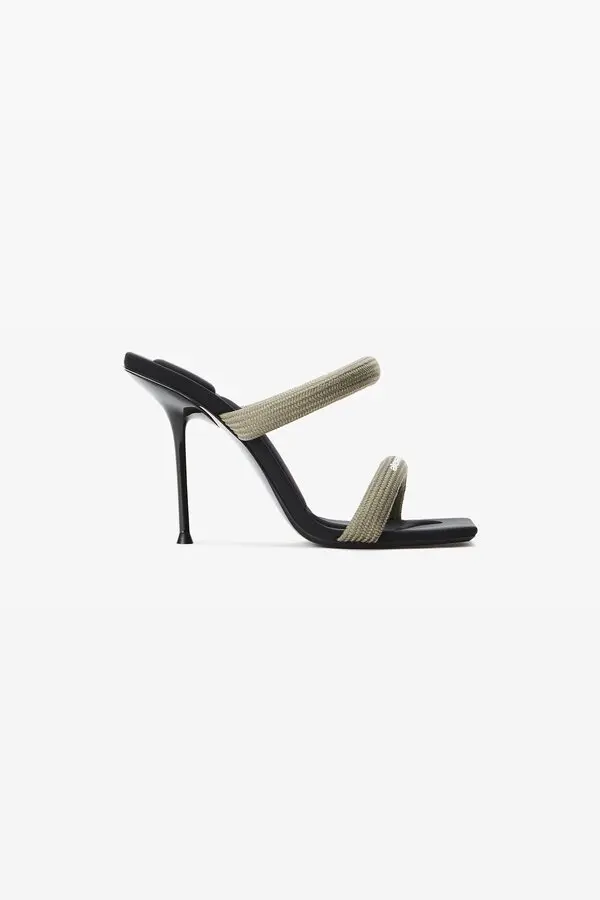 Alexander Wang Julie 105mm Nylon Tubular Sandal - Burnt Sage