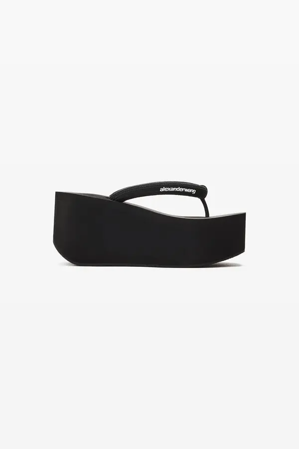 Alexander Wang Jenna 85mm Thong Platform Sandal - Black