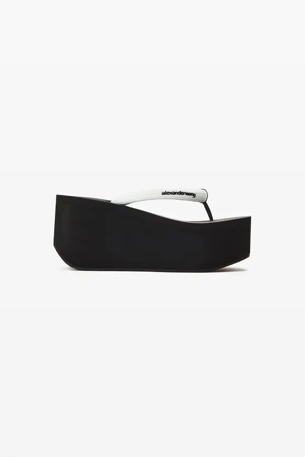 Alexander Wang Jenna 85mm Thong Platform Sandal - White