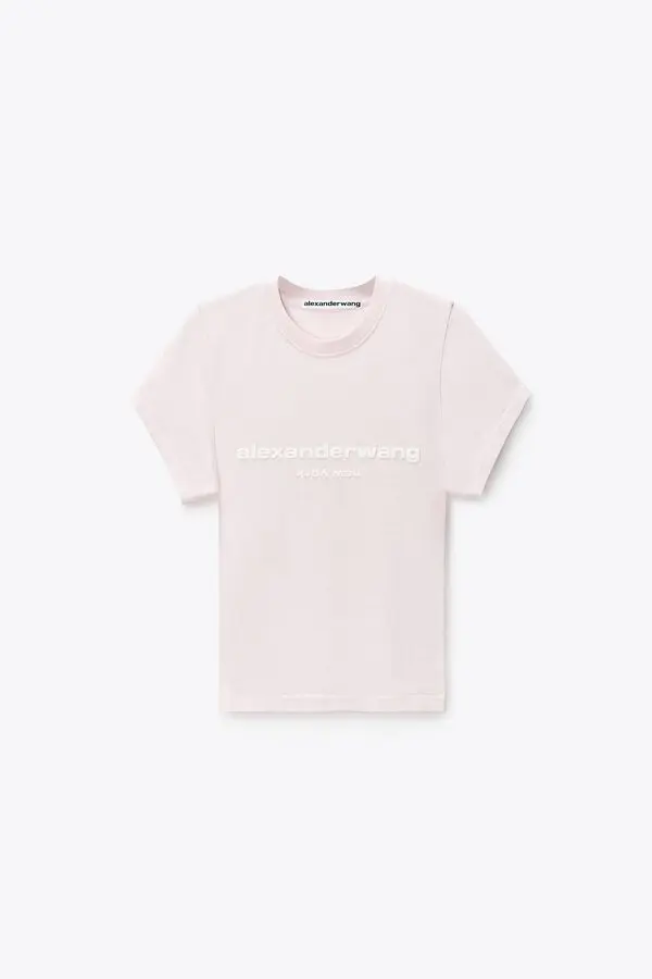Alexander Wang Puff Logo Baby Tee - Light Pink
