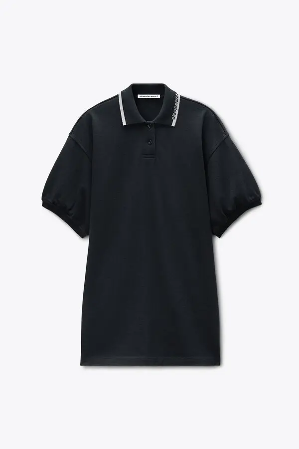 Alexander Wang Relaxed Polo Cotton Minidress