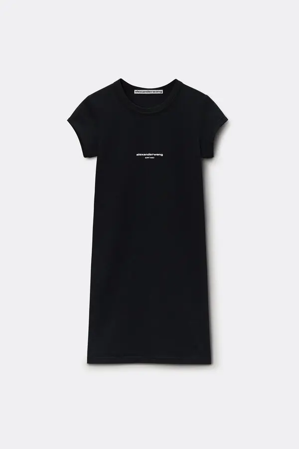 Alexander Wang Logo Fitted Mini Dress - Black