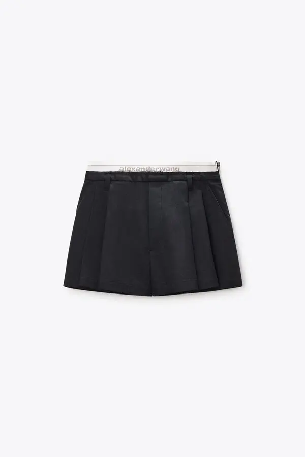 Alexander Wang Logo Elastic High-rise Short - Black