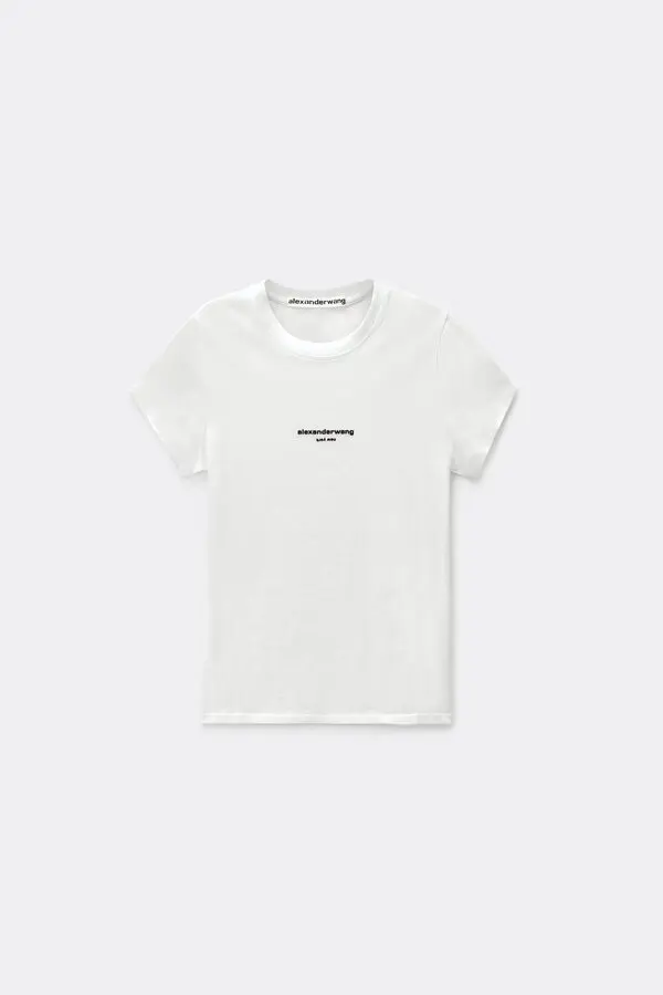 Alexander Wang Logo Print Fitted Tee - White