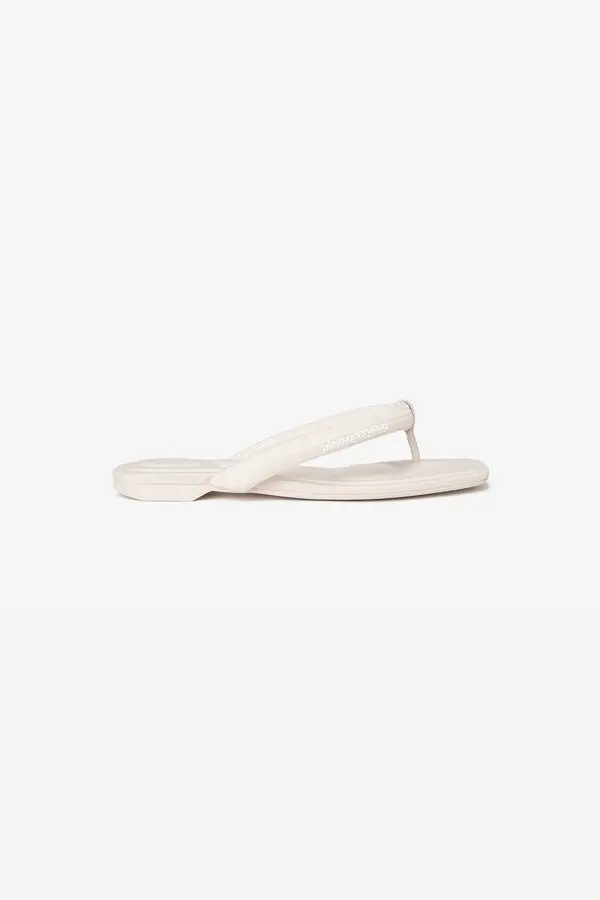 Alexander Wang Jenna Tubular Flat Thong Sandal - Vanilla