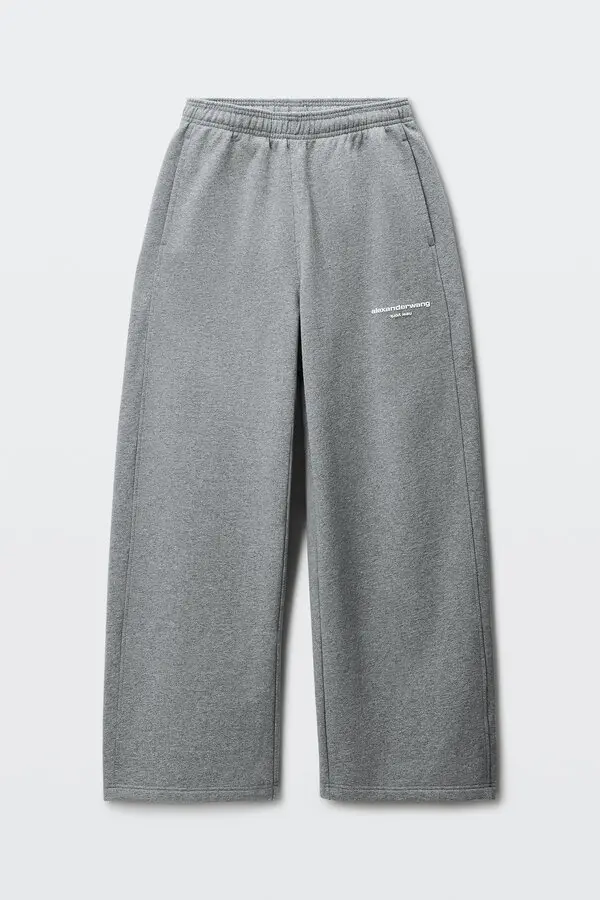 Alexander Wang Mid-rise Relaxed Sweatpant W/ Logo Print - Sidewalk