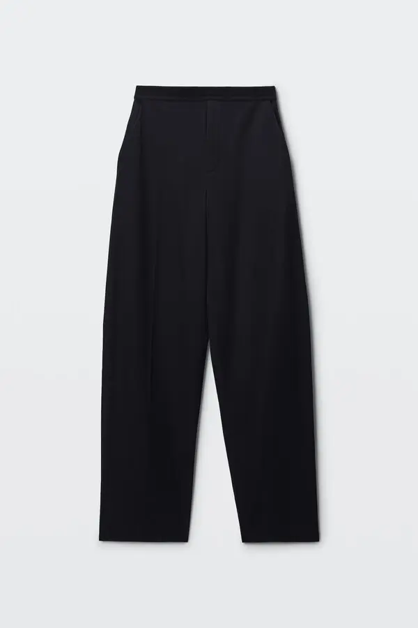 Alexander Wang Logo Elastic Mid-rise Articulated Pant - Dark Navy