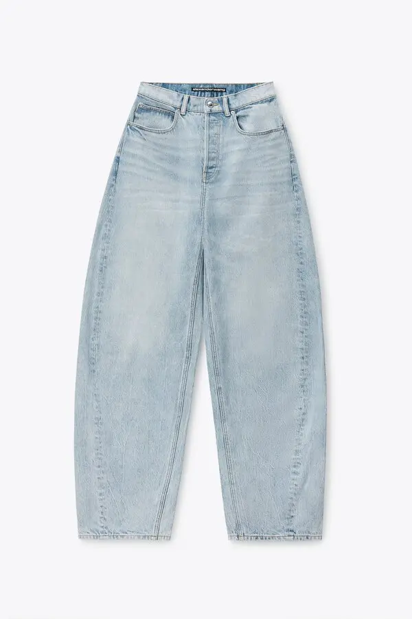 Alexander Wang Crystal Hotfix Logo Pocket Blow Up Jean