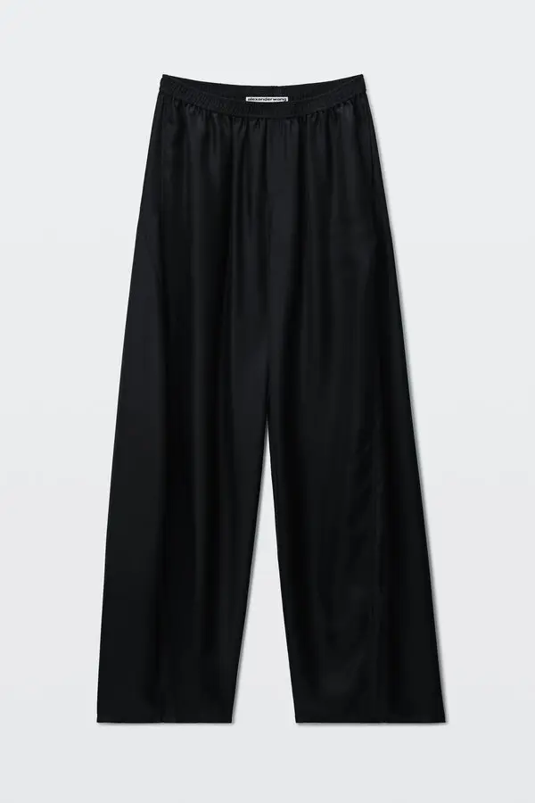 Alexander Wang Silk Mid-rise Track Pant - Black