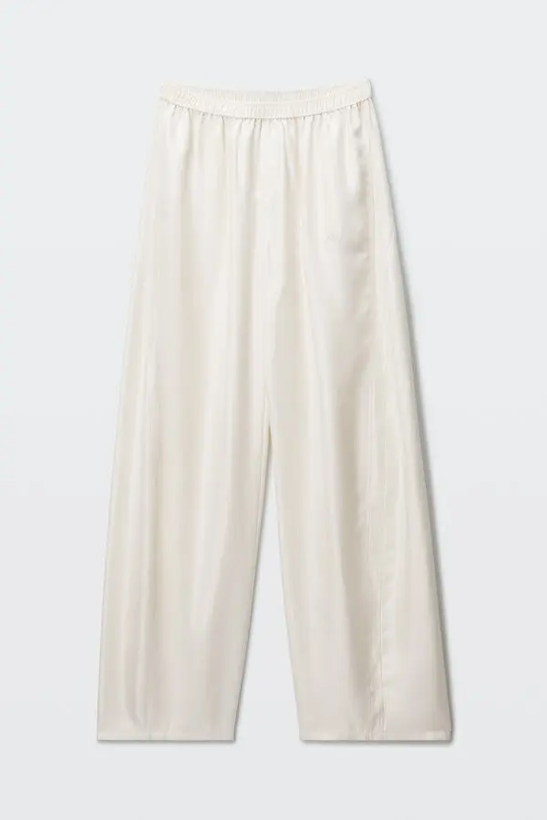 Alexander Wang Silk Mid-rise Track Pant - Ivory