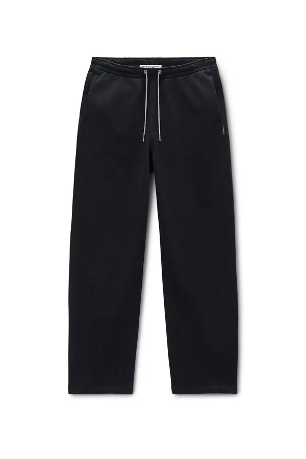 Alexander Wang Crystal Hotfix Drawcord Relaxed Mid-rise Sweatpant - Black