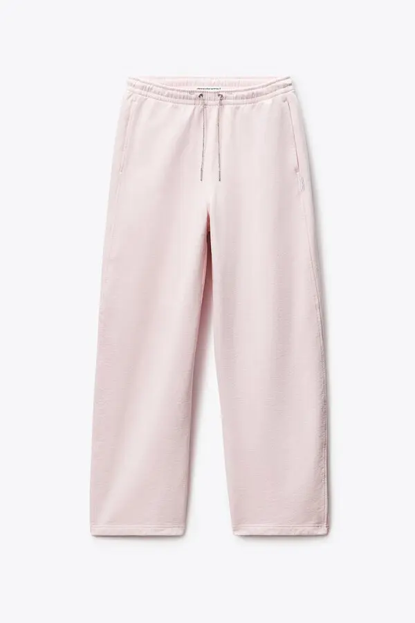 Alexander Wang Crystal Hotfix Drawcord Relaxed Mid-rise Sweatpant - Light Pink