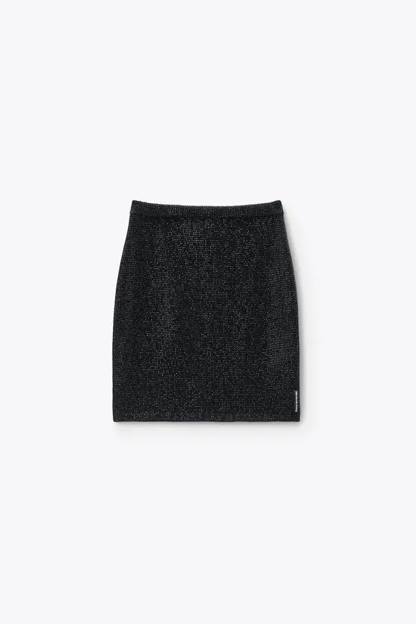 Alexander Wang Mini Skirt With Hotfix - Black