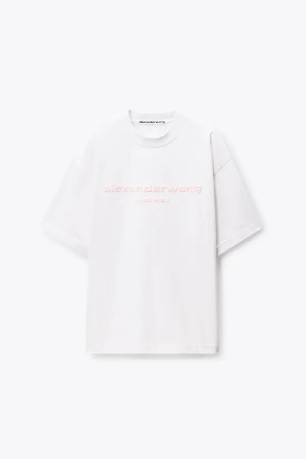Alexander Wang Puff Logo Oversized Tee - White