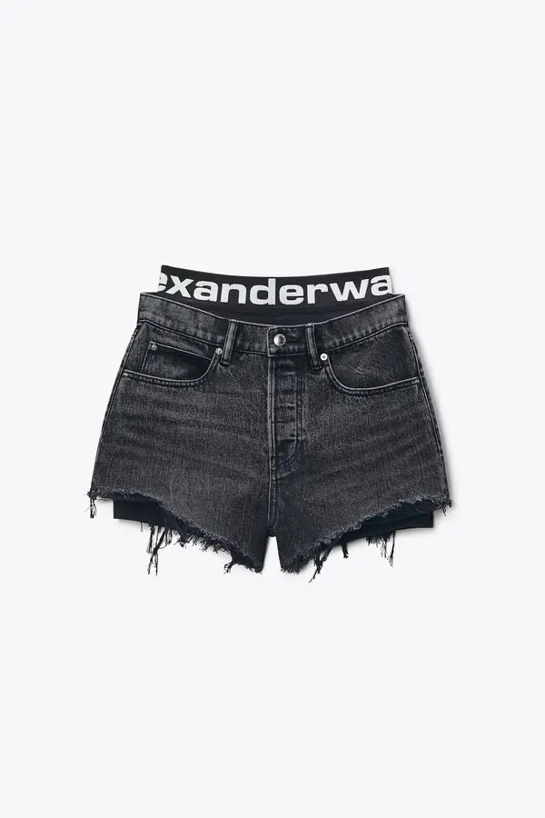 Alexander Wang Pre-styled Relaxed Logo Bike Short