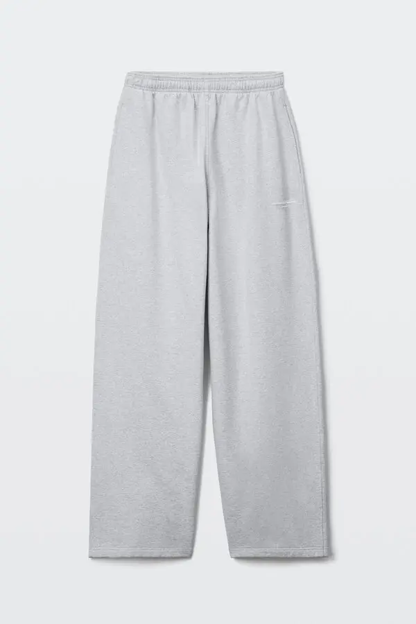Alexander Wang Logo Print Mid-rise Oversized Sweatpant - Light Heather Grey