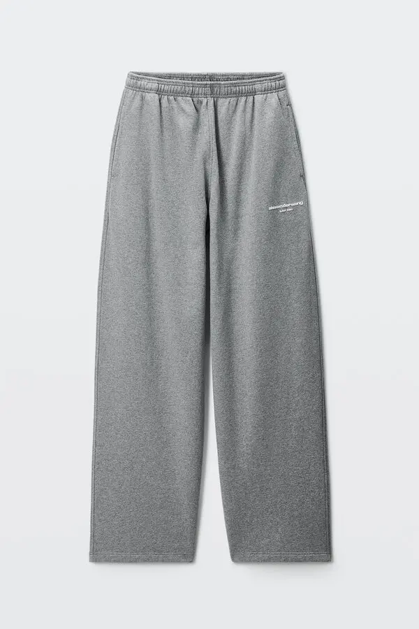 Alexander Wang Mid-rise Oversized Sweatpant W/ Logo Print - Sidewalk