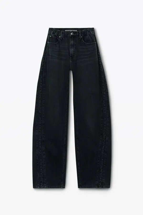 Alexander Wang Logo Embossed Ballon Jogger Pant In Cotton