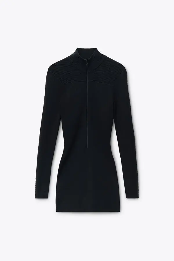 Alexander Wang Logo Track Stripe Dress - Black