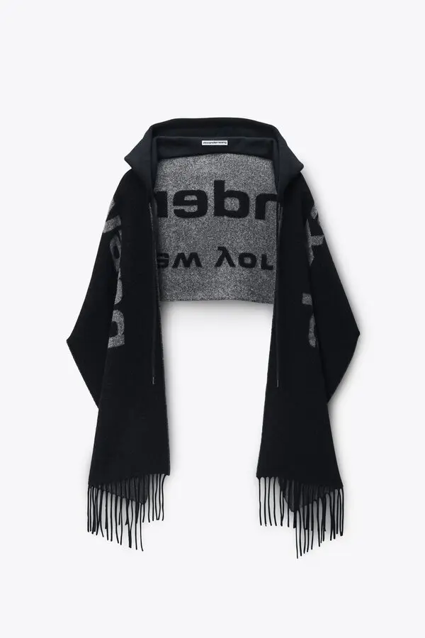 Alexander Wang Scarf Hoodie - Black