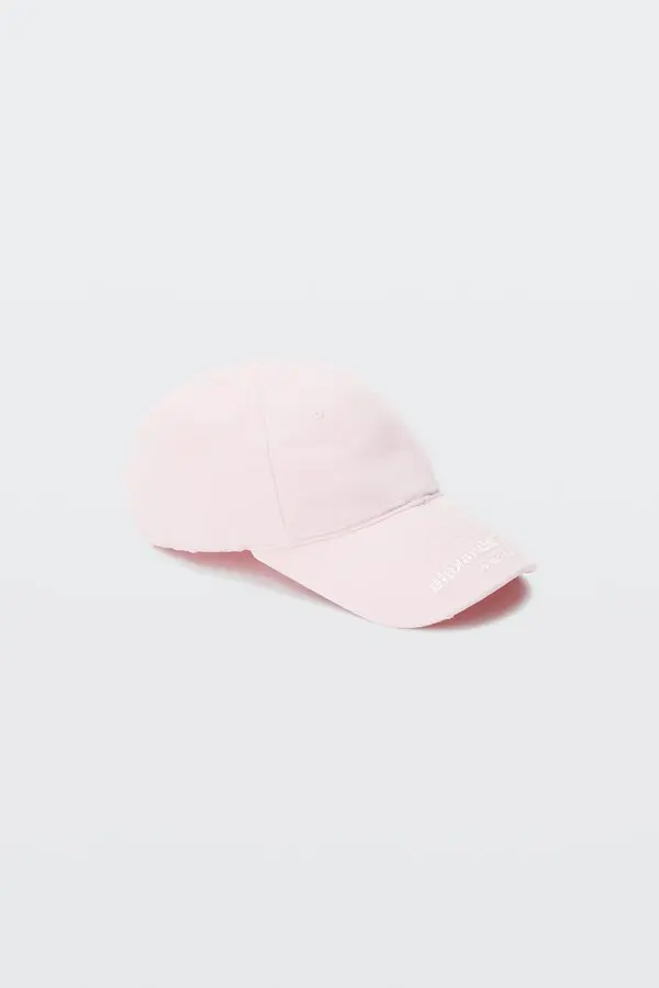 Alexander Wang Crystal Hotfix Logo Twill Baseball Cap - Light Pink