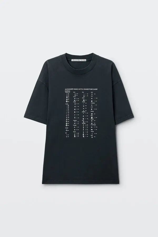 Alexander Wang Short Sleeve Tee W/ Hotfix Card Graphic