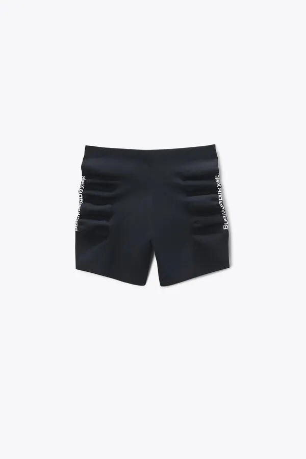 Alexander Wang Ruched Logo Mini Short
