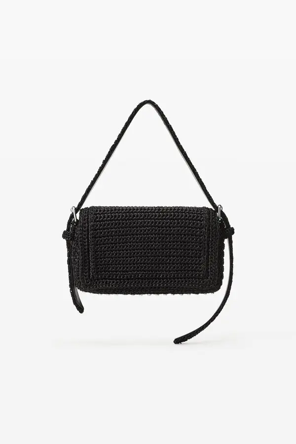 Alexander Wang Ricco Cozy Slim Flap Bag - Black