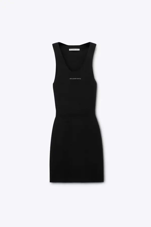 Alexander Wang Jacquard Logo Racer Mini Dress