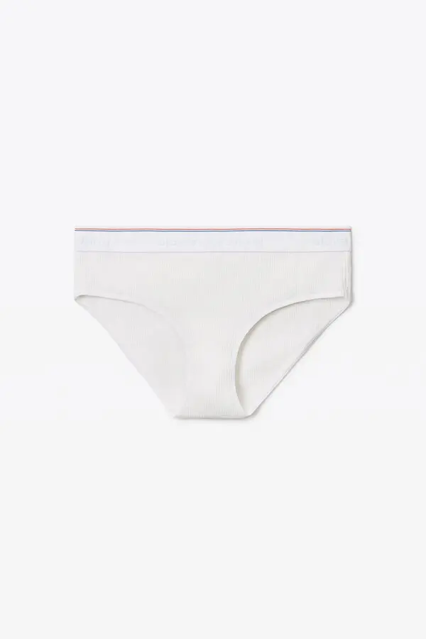 Alexander Wang Brief Underwear In Ribbed Jersey - White