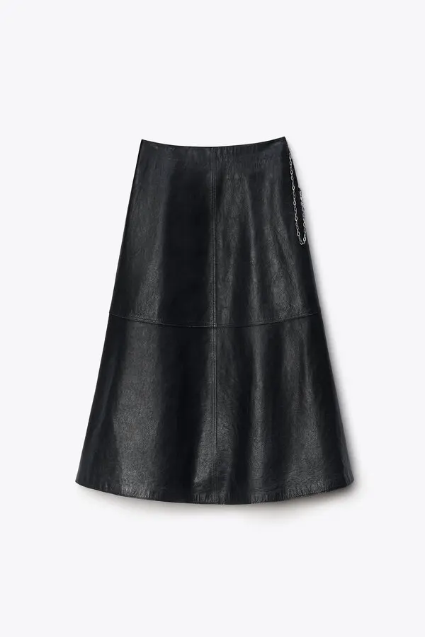 Alexander Wang Midi Circle Skirt Leather - Black