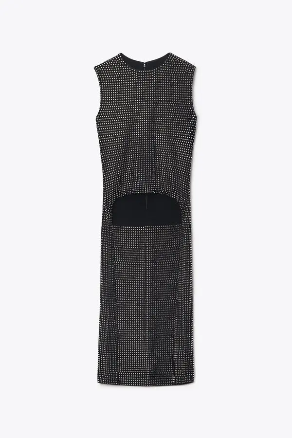 Alexander Wang Crystal Hotfix Sleeveless High-low Top