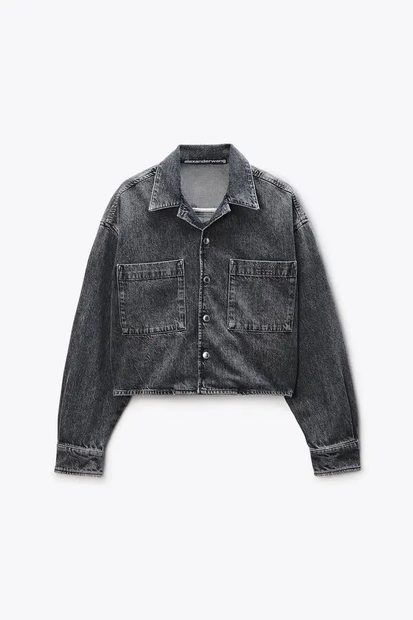 Alexander Wang Cropped Long Sleeve Shirt