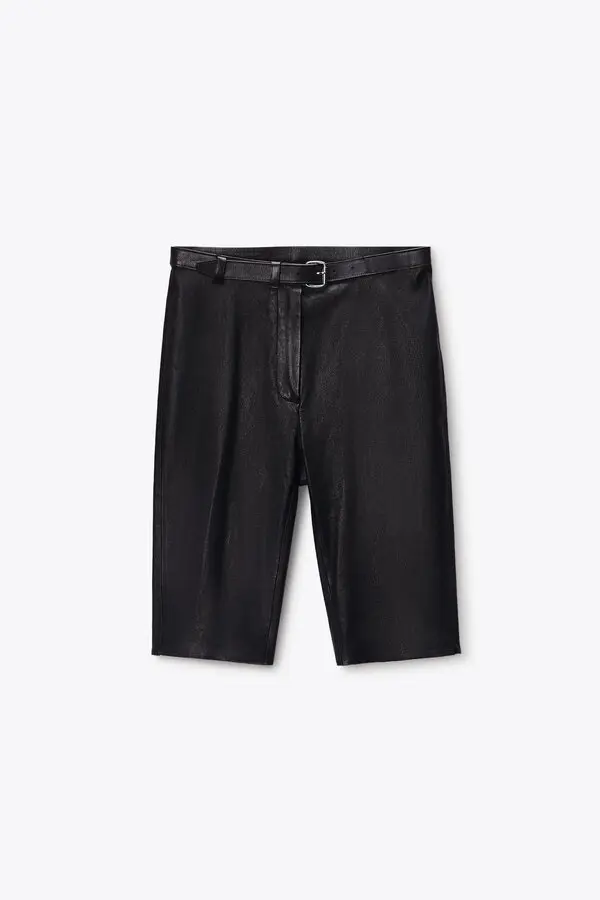 Alexander Wang High-rise Leather Shorts With Belt