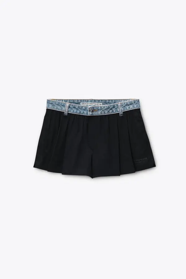 Alexander Wang Denim Waistband Mid-rise Short