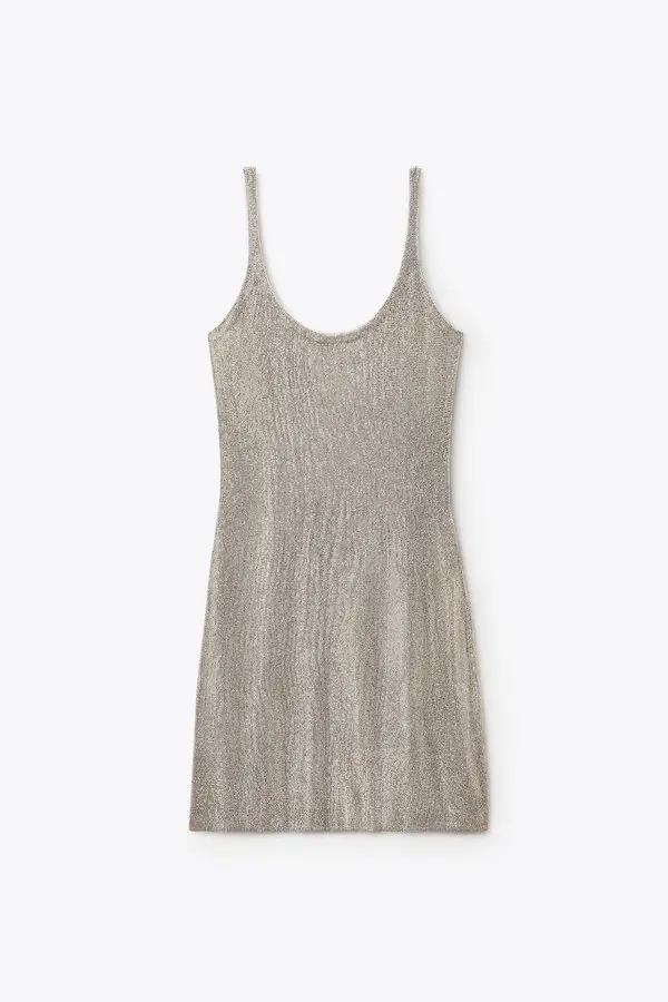 Alexander Wang Crystal Hotfix Dress - Champagne