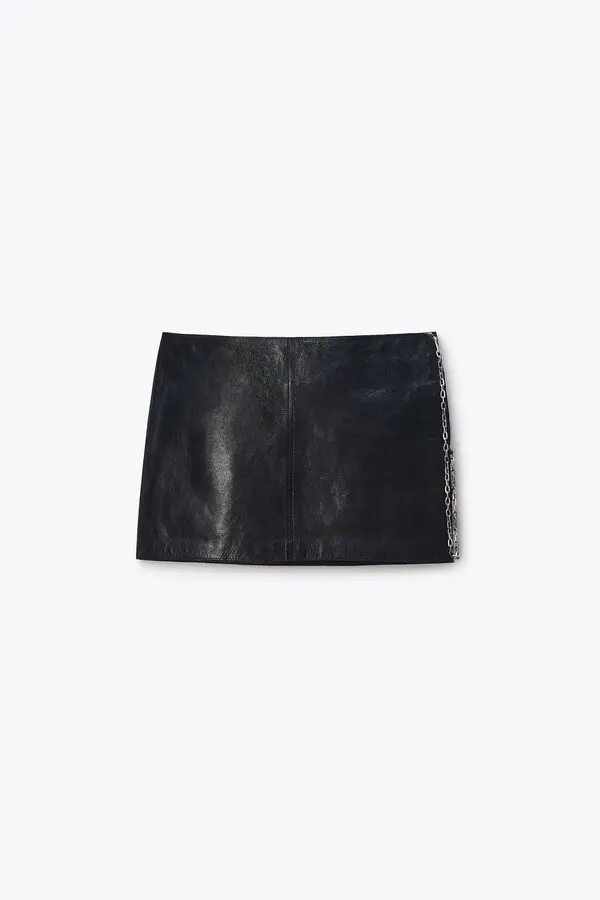 Alexander Wang Low-rise Miniskirt Leather - Black