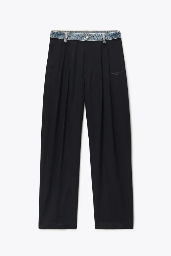 Alexander Wang Denim Waistband Mid-rise Pant