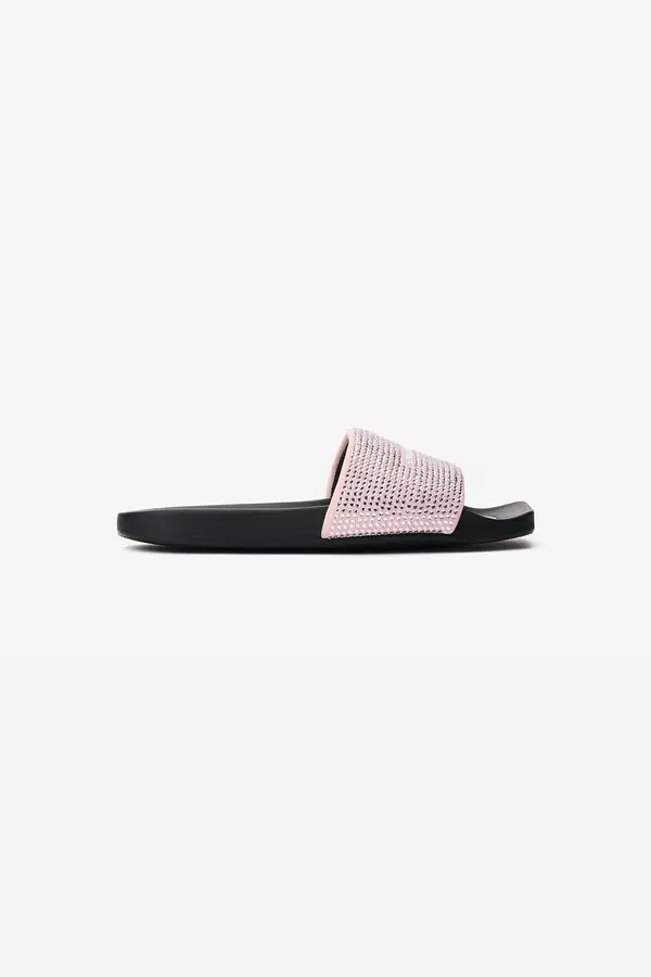 Alexander Wang Aw Crystal Hotfix Pool Slide - Pink